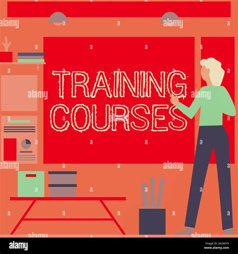 Writing Displaying Text Training Courses Internet Concept Is Series Of Lessons Or Lectures