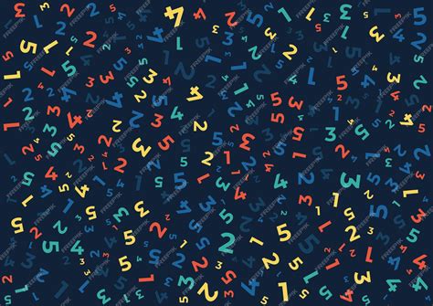 Premium Vector Colorful Numeric Pattern Background Design