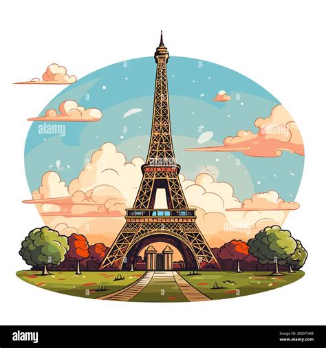 Art Pencil Drawing Eiffel Tower Stock Vector Images Alamy