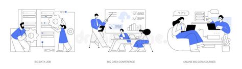 Information Technology Career Abstract Concept Vector Illustrations Stock Vector Illustration