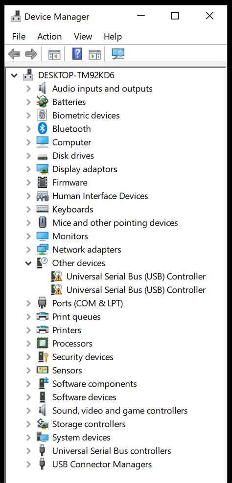Universal Serial Bus Usb Controller Not Installed In Device Manager Framework Laptop 13