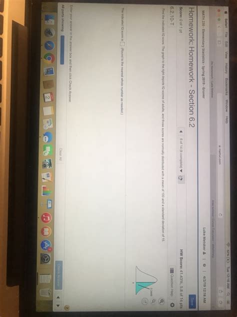 solved homework homework section 6 2 4 of 14 8 hw score