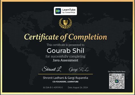 gourab shil on linkedin i had successfully completed java assessment