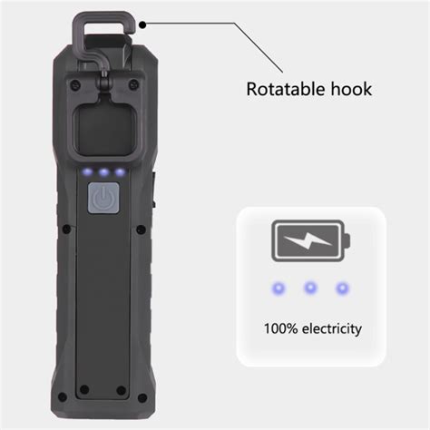 1902a 접이식 자석 자동차 검사 조명 작업 유지 보수 램프 비상 Cob Led Usb 충전 램프