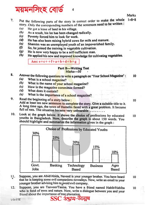 SSC English Nd Paper Question Solution Pdf Grammar Writing