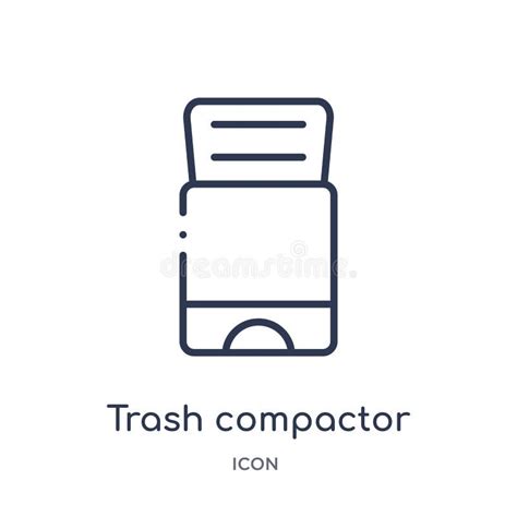 Linear Trash Compactor Icon From Electronic Devices Outline Collection Thin Line Trash