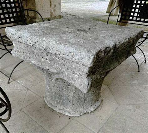 Stone Column Capital Gothic Period Monumental And Structures