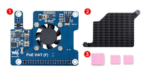 Waveshare PoE HAT F Til Raspberry Pi 5 RaspberryPi Dk