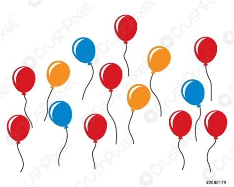 Flying Baloon Illustration Vector Stock Vector 2683179 Crushpixel
