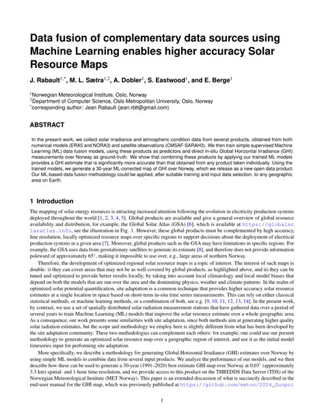 Pdf Data Fusion Of Complementary Data Sources Using Machine Learning