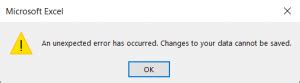 9 Fixes To Resolve Excel An Unexpected Error Has Occurred Easily