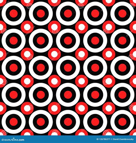 Seamless Geometrical Circle Pattern Background Vector Design Stock