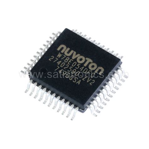 Nuvoton Chip W78e054dfg Microcontroller Tqfp 44 6t 12t 8051 Satistronics