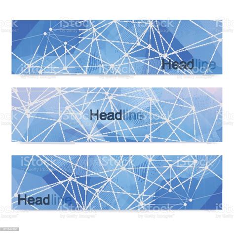 현대 벡터 배너의 과학적 설정 합니다 연결된 라인 및 점 Dna 분자 구조입니다 과학 벡터 배경입니다 의료 Tecnology 화학 디자인 Dna에 대한 스톡 벡터 아트 및