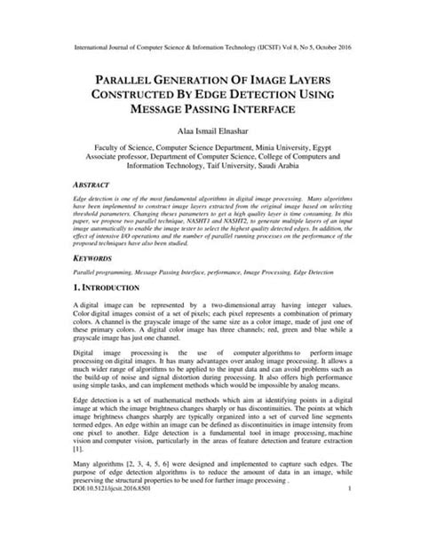 Parallel Generation Of Image Layers Constructed By Edge Detection Using