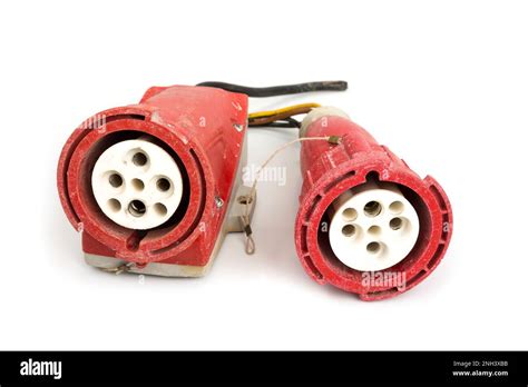 Old And Used Electrical 380v Plug Socket 32a 4p Industrial Female