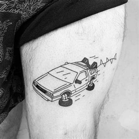 43 Back To The Future Tattoos With Marty Doc And The Delorean