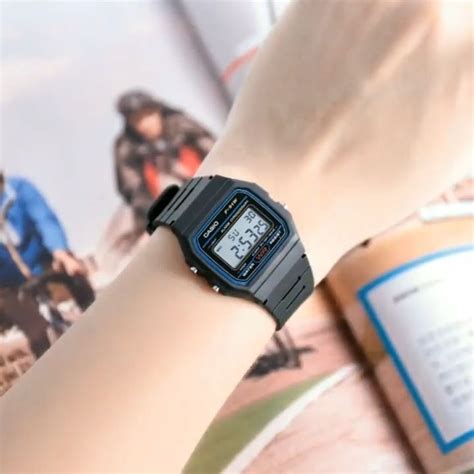 Casio นาฬิกาข้อมือ สายยาง รุ่น F 91w นาฬิกา Casio นาฬิกากันน้ำ นาฬิกาผู้ชาย Casio นาฬิกาทางการ