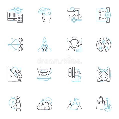 Data And Images Linear Icons Set Visualization Infographic Pixels