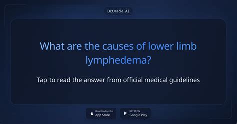 What Are The Causes Of Lower Limb Lymphedema