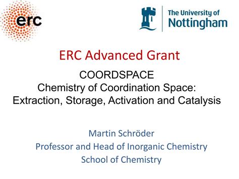 Erc Project Martin Schroder Ppt