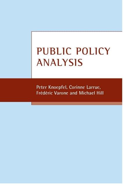 Book Public Policy Analysis Pdf