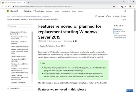 Windows Server 2019 Removed And Deprecated Features Rjcm4tech