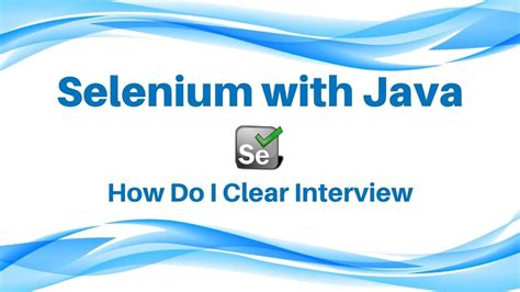 How Do I Clear Selenium Interview Youtube