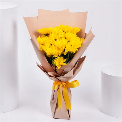 Order Yellow Chrysanthemum Bouquet Online Same Day Delivery Uae Fnpae