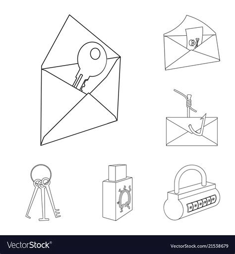 Hacker And Hacking Outline Icons In Set Collection
