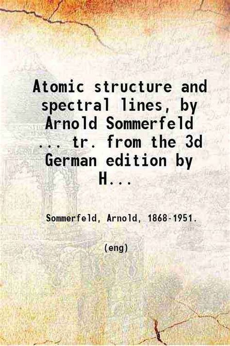 Atomic Structure And Spectral Lines 1923