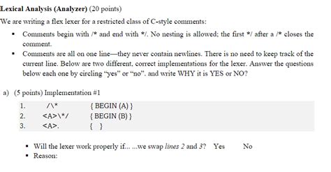 Solved Lexical Analysis Analyzer Points We Are Chegg