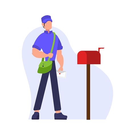 Premium Vector Postman Illustration Vector In White Background
