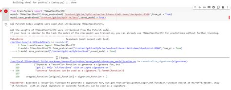 Problem Saving Tf Wav2vec In Savedmodel Format · Issue 13009
