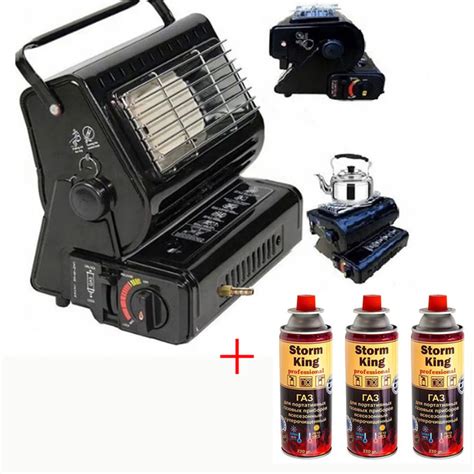 Портативна газова плита обігрівач Happy Home 3 газові балони фото відгуки характеристики