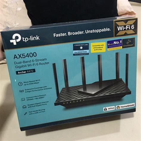 Tp Link Ax5400 Dual Band 6 Stream Gigabit Wi Fi 6 Router Archer Ax72 Computers And Tech Parts