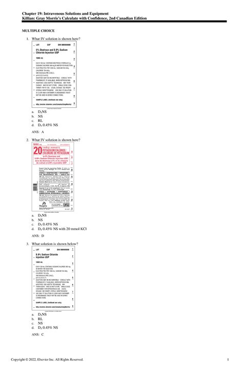 Exam View Chapter 19 Nsns Copyright © 2022 Elsevier Inc All Rights Reserved 1 Chapter