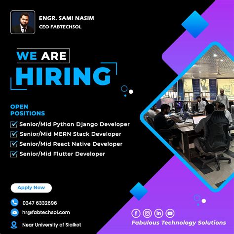Hiring Django Mernstack Reactnative Flutter Techjobs Joinourteam
