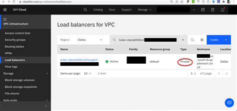 use a ngnix load balancer on a vsi to access an application on