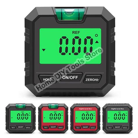 디지털용품 Shahe 디지털 레벨 박스 및 각도 측정기 마그네틱 디지털 각도 게이지 각도기 경사계 자석 측정 4x90 도 핸드폰닷컴