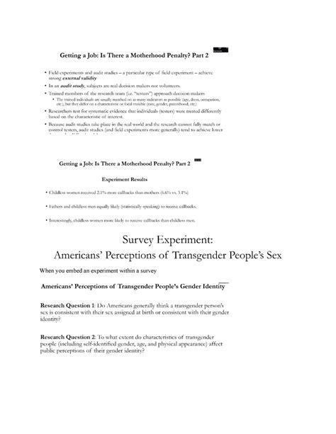 Soc 300 Part 6 Soc 300 Lecture Notes When You Embed An Experiment
