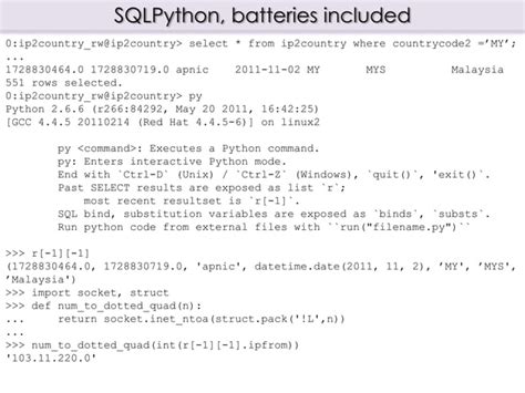 relational database access with python ppt