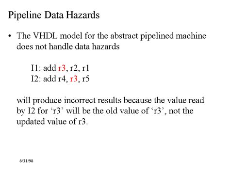 Pipeline Data Hazards