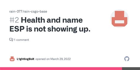Health And Name Esp Is Not Showing Up · Issue 2 · Rain 377rain Csgo Base · Github