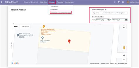 Odoo Employee Attendance Geolocation Webkul
