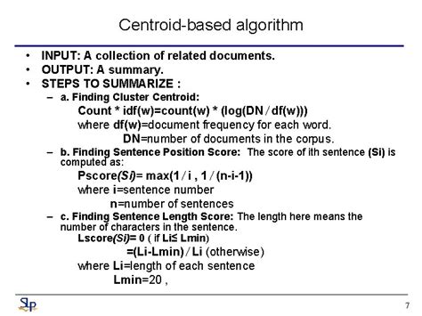 Centroid Based Multidocument Summarization Efficient Sentence Extraction Method