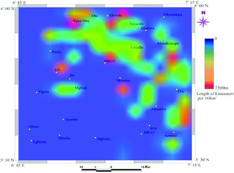 Lineament Density Map Download Scientific Diagram