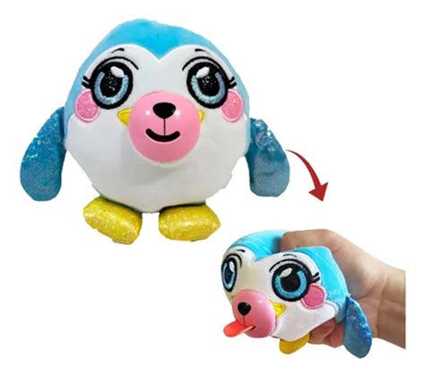 Pelúcia Azul Com Cheirinho Aperte A Barriga Mostra Linguinha Frete Grátis