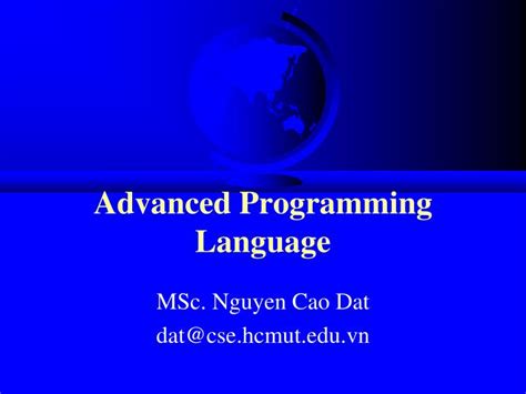 Ppt Advanced Programming Language Powerpoint Presentation Free