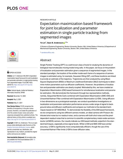 Pdf Expectation Maximization Based Framework For Joint Localization And Parameter Estimation